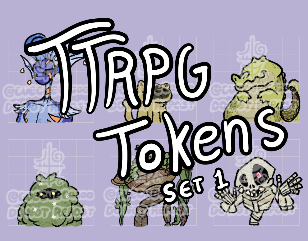 TTRPG Fantasy Tokens (set 1) by CueCueCazoo