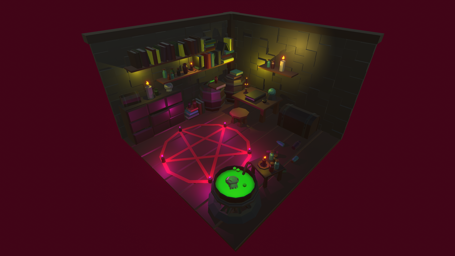 Diorama 3D of a Witch room by Mr.Jarek