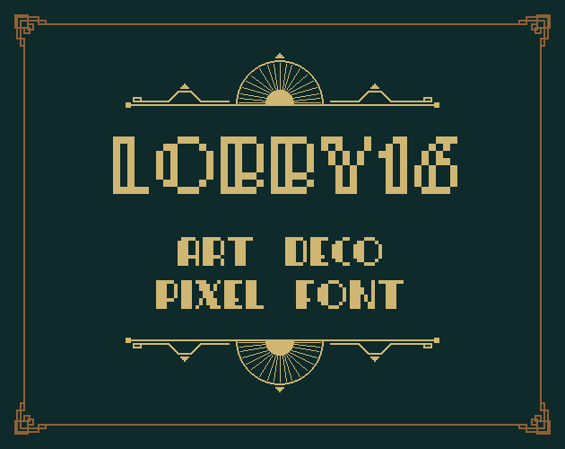 Lobby16 Art Deco Pixel Font by Valiegraphie