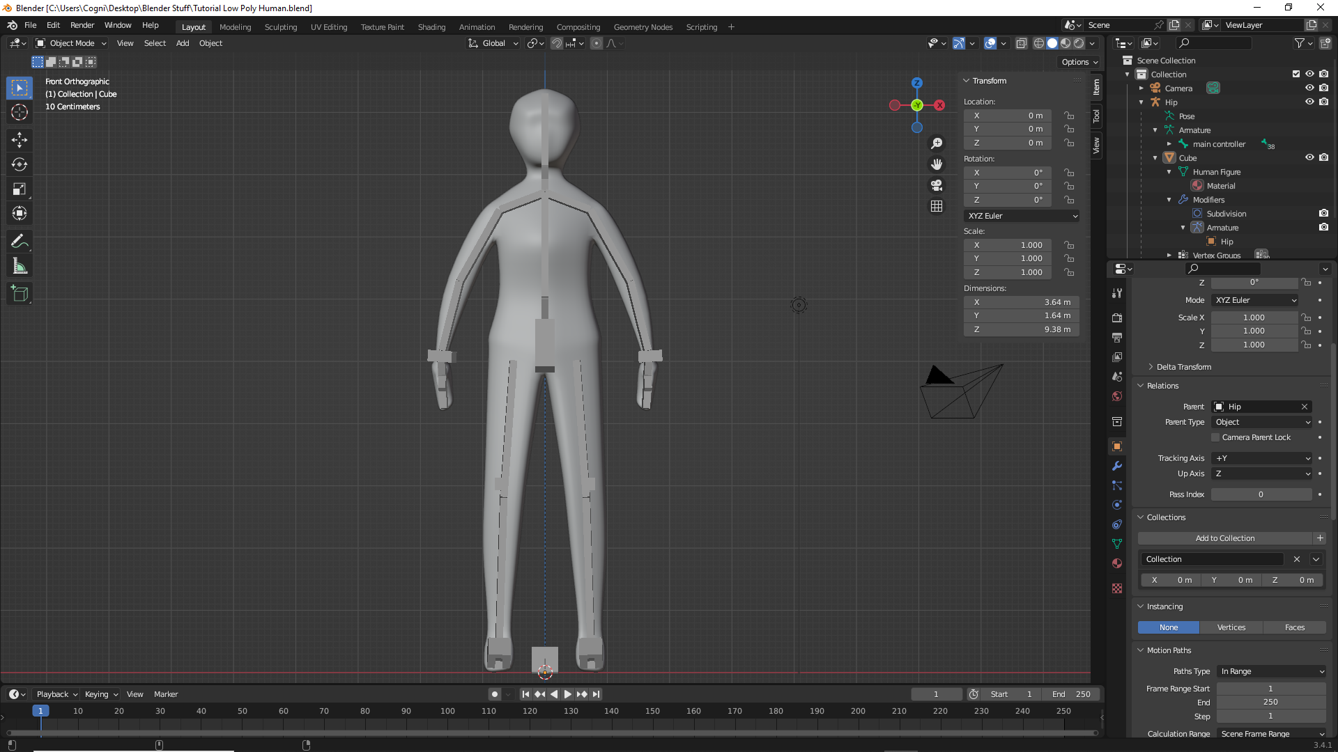 First Blender Model and Rig! - itch.io