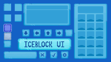 Iceblock Pixel Art UI Asset Pack by thewizardofthewoods for Pixel Asset ...