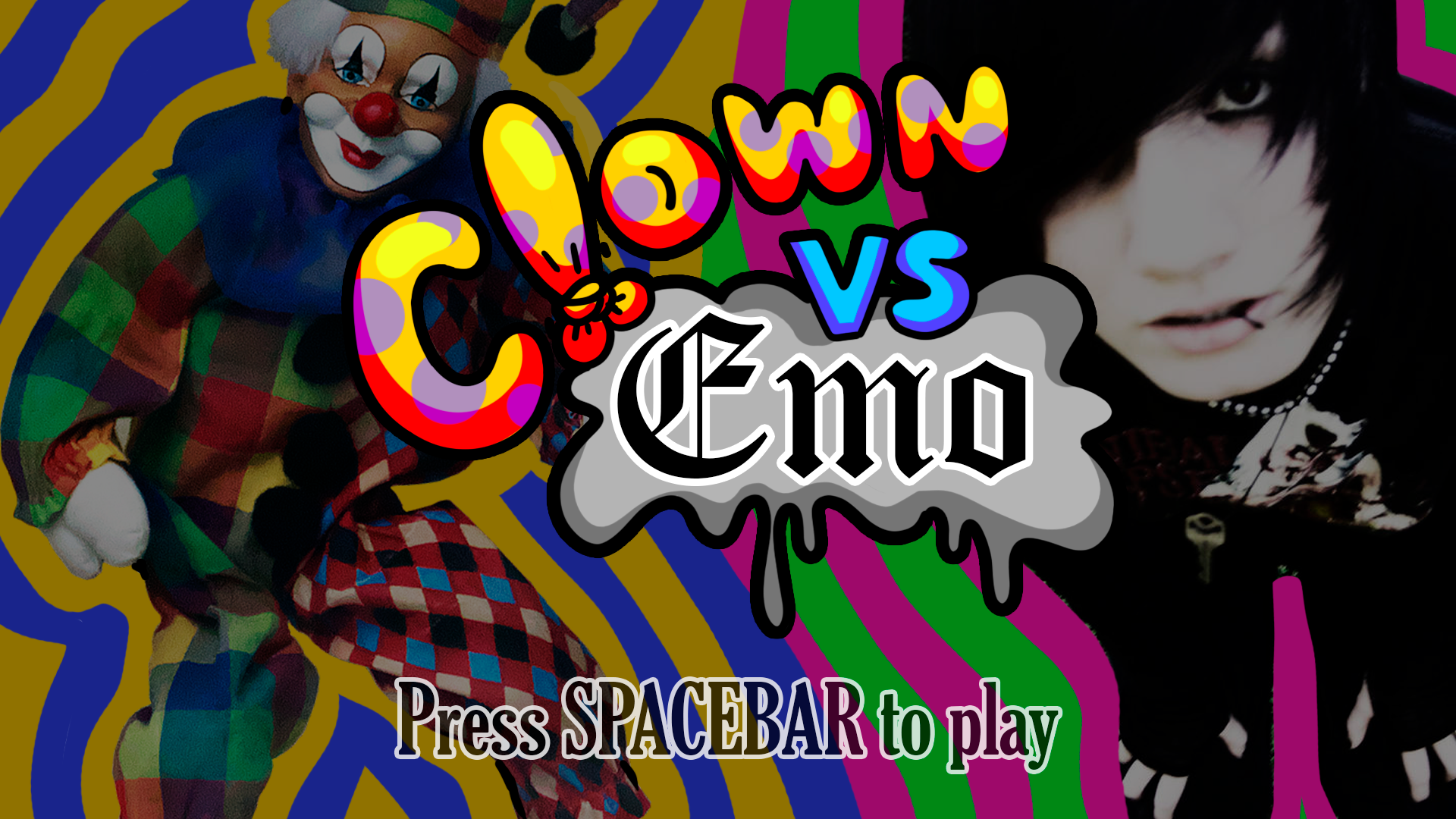 Clown vs Emo by Maweall