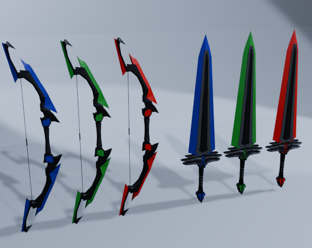 Sword And Bow by Kryotek