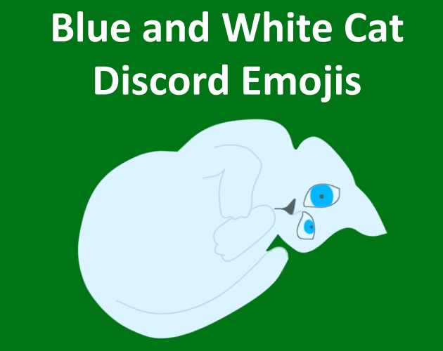 White and Blue Cat Discord Emojis by ZirconiumsZone