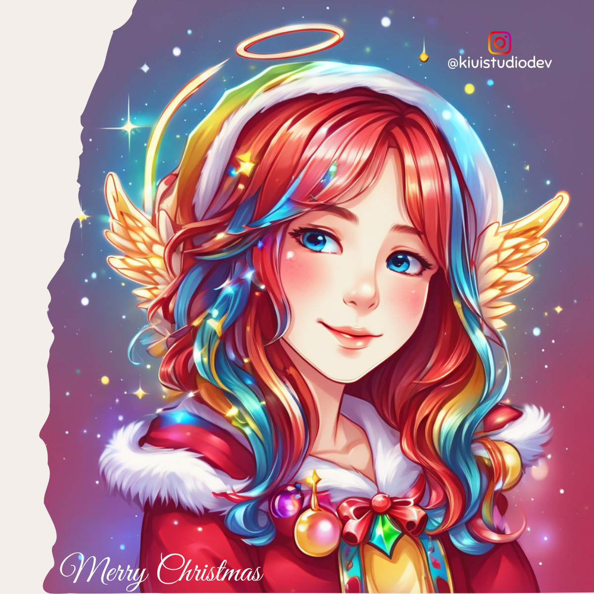Christmas avatar character 2d by Kiui Studio