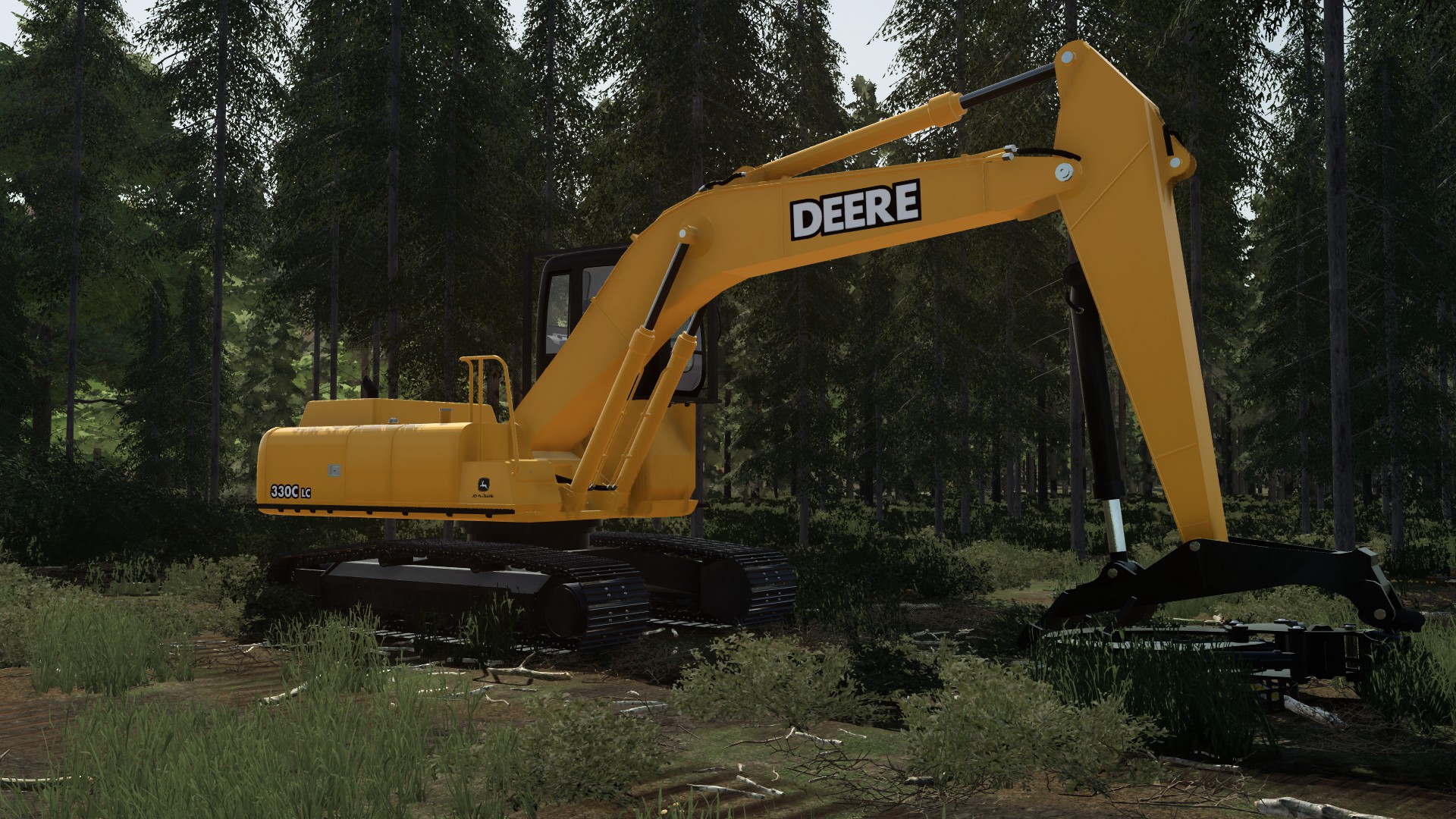 FS22 John Deere 330CLC Log Loader Conversion by LL Logging
