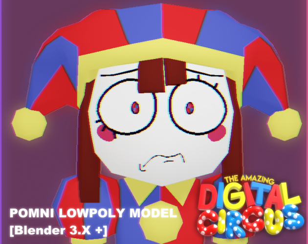 TDAC Pomni Lowpoly Model (Blender 3.x +) by Lukas ATBK