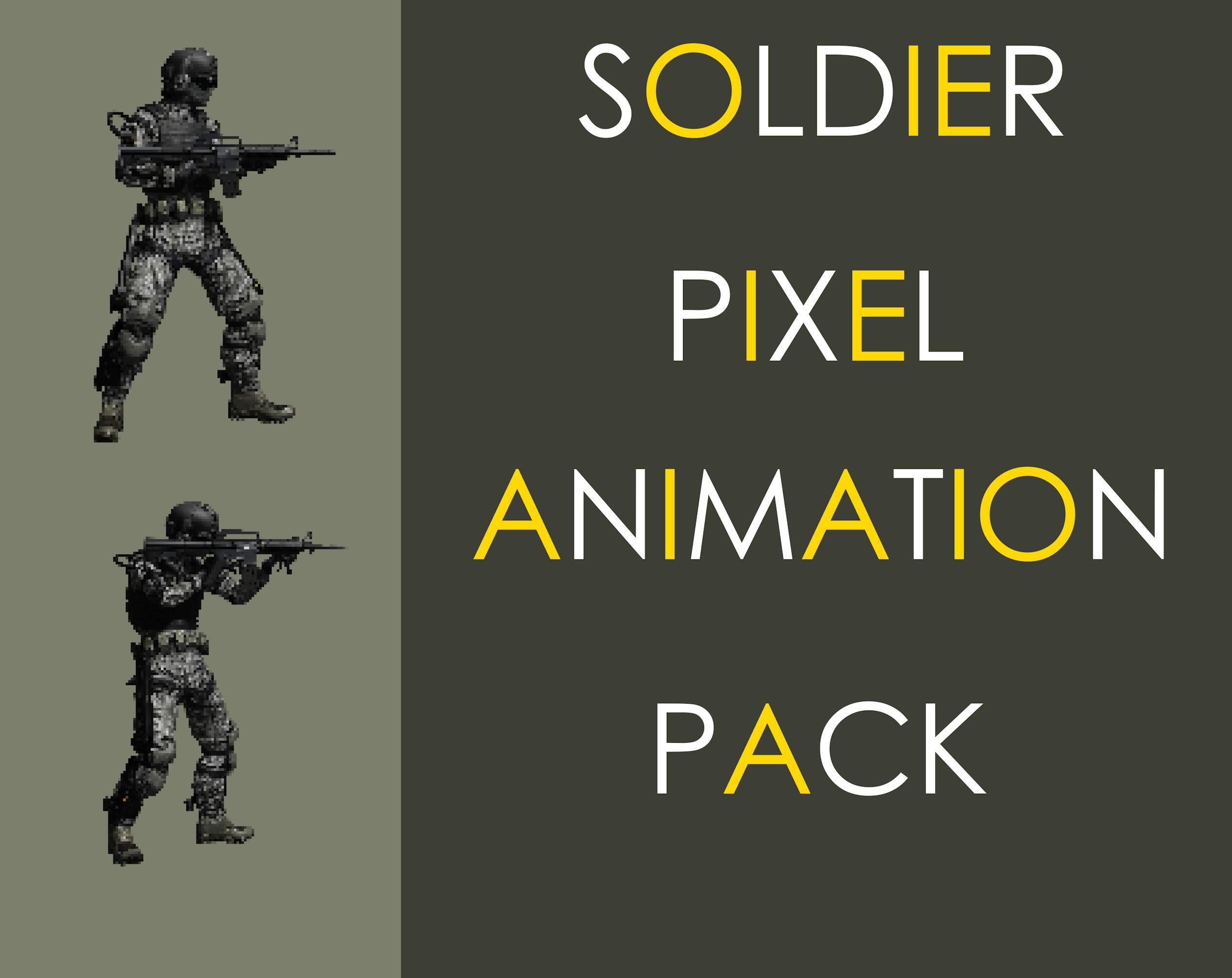 Swat Soldier Pixel Animations by Xoja Games