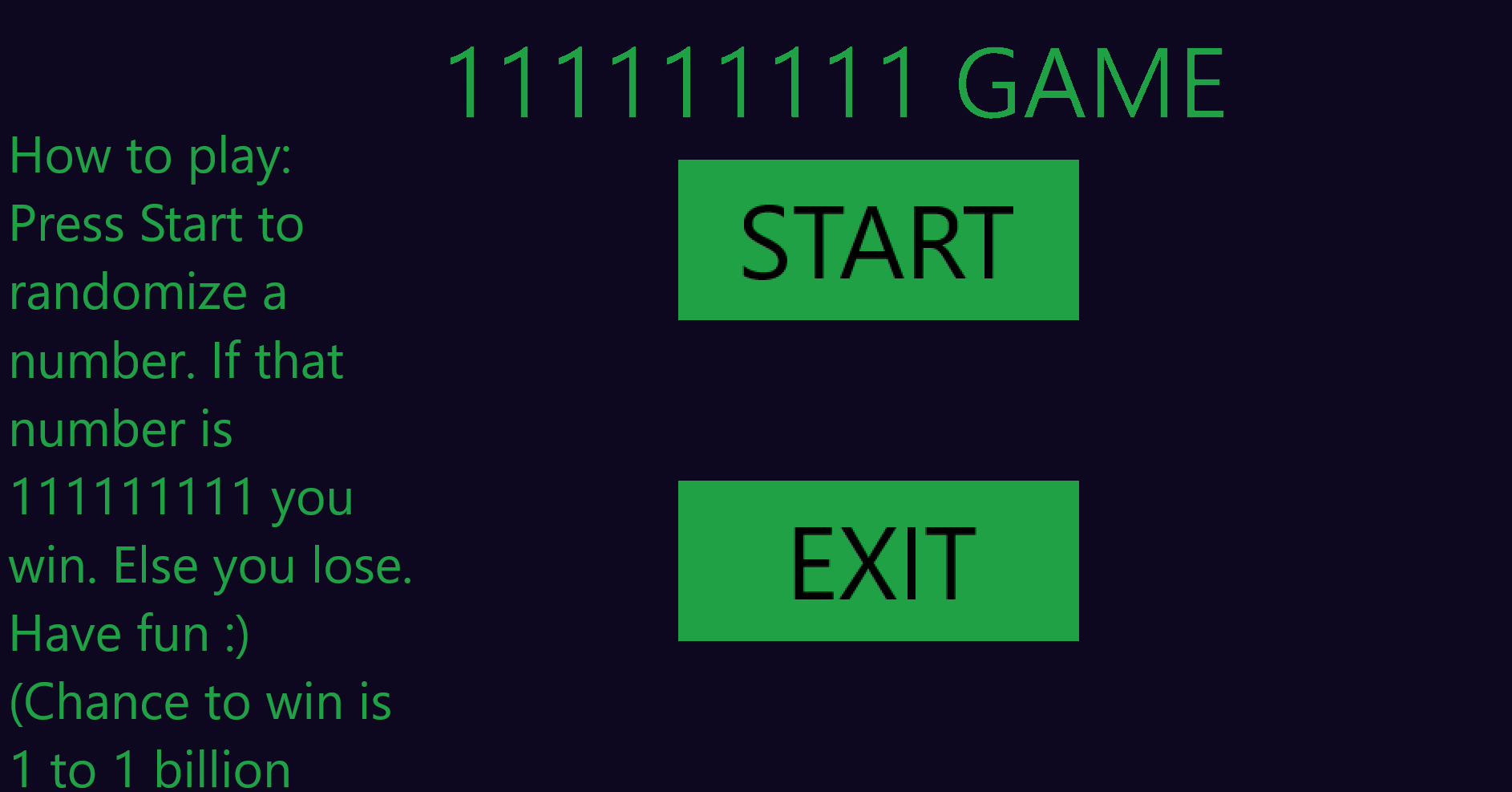 111111111 GAME by PS204