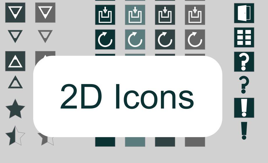 2D Flat Game Icons by Celyanae