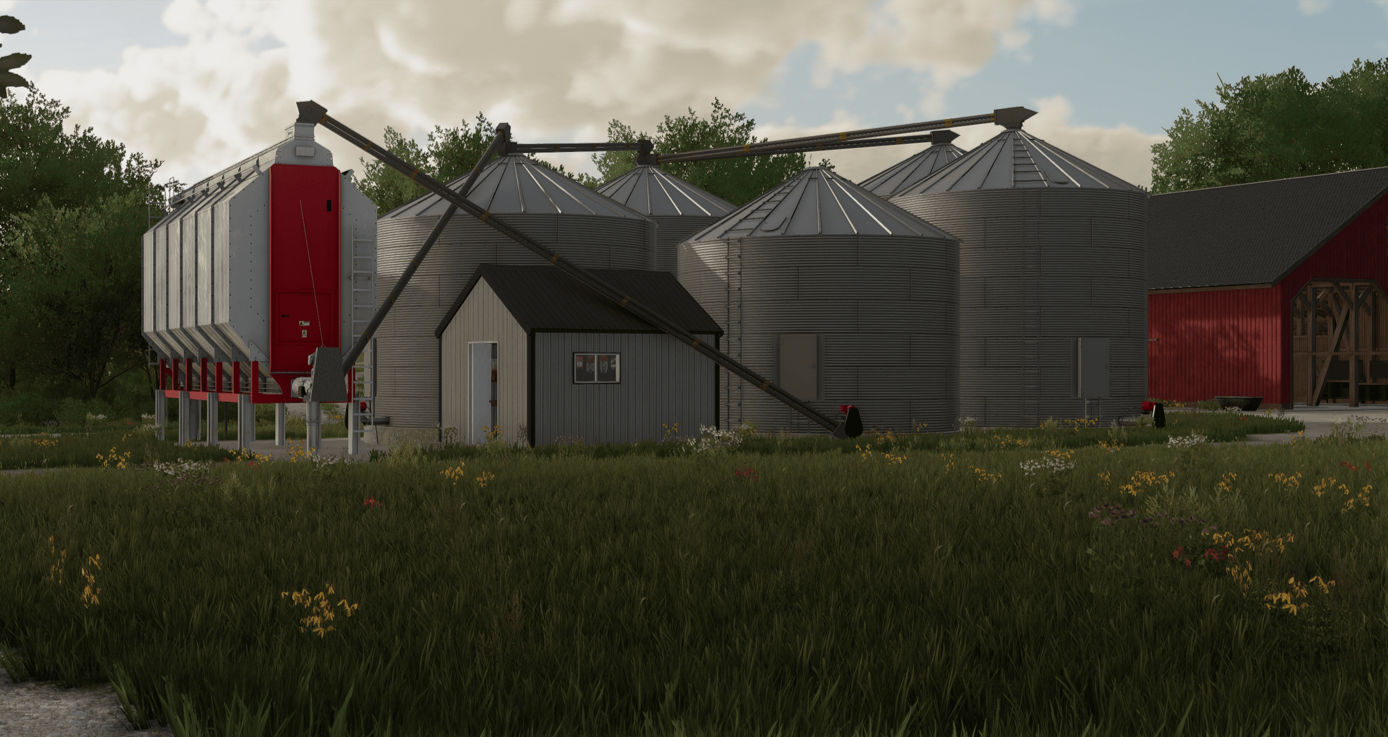 Old 5 Bin Cross Auger Setup by Corn Belt Modding