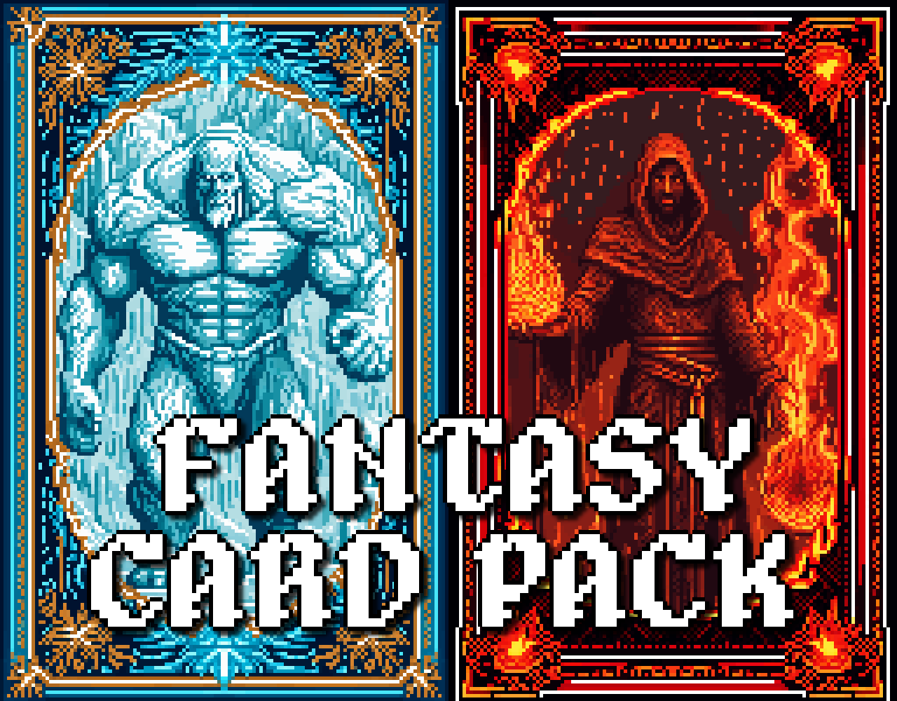 Ultimate Card Pack Pixel Art - RPG Fantasy Deck Building Pixelart Pack by CaptainSkolot