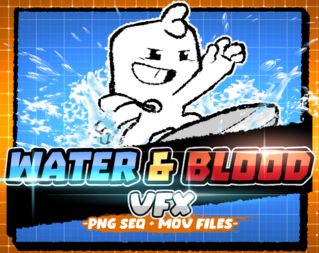 2.2.0 Water & Blood VFX Update! - PNG + MOV Version - 2D Water & Blood ...