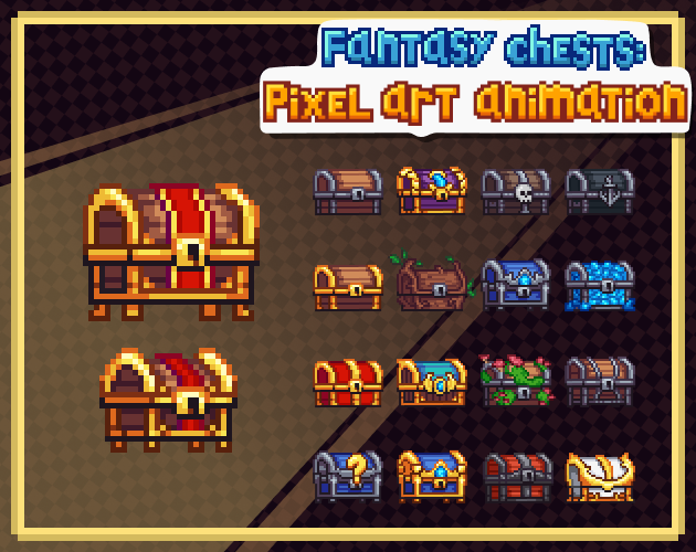 Fantasy Chests: Pixel art Animation by CoffeeGuy