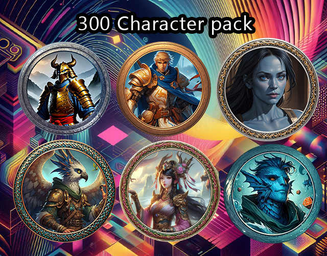 300 Character Token Pack by WhaleBotanist