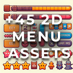 +45 2D Menu Assets 🎨 by Chema Luque
