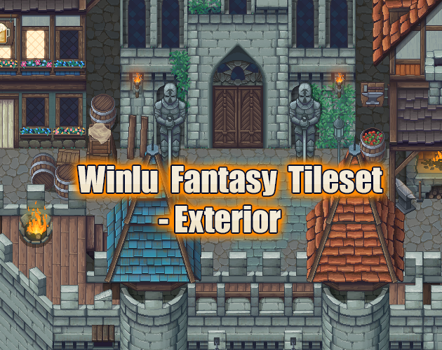 Tree remaster pixelart update - Winlu Fantasy Tileset - Exterior by WinLu