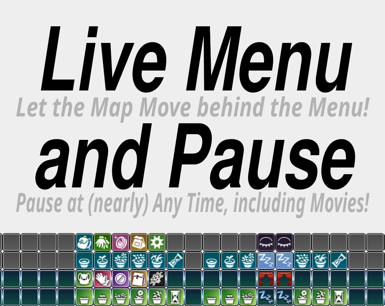 Ver. 1.4.5: Keep Map Data - Live Menu and Pause MV + MZ by Tamschi