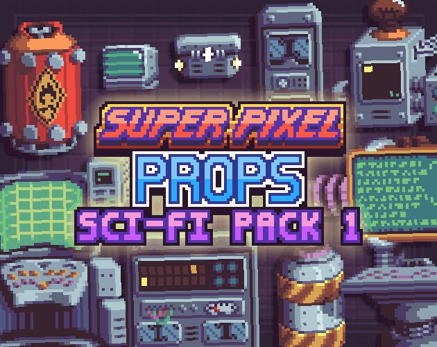Super Pixel Props: Sci-fi Pack 1 by unTied Games