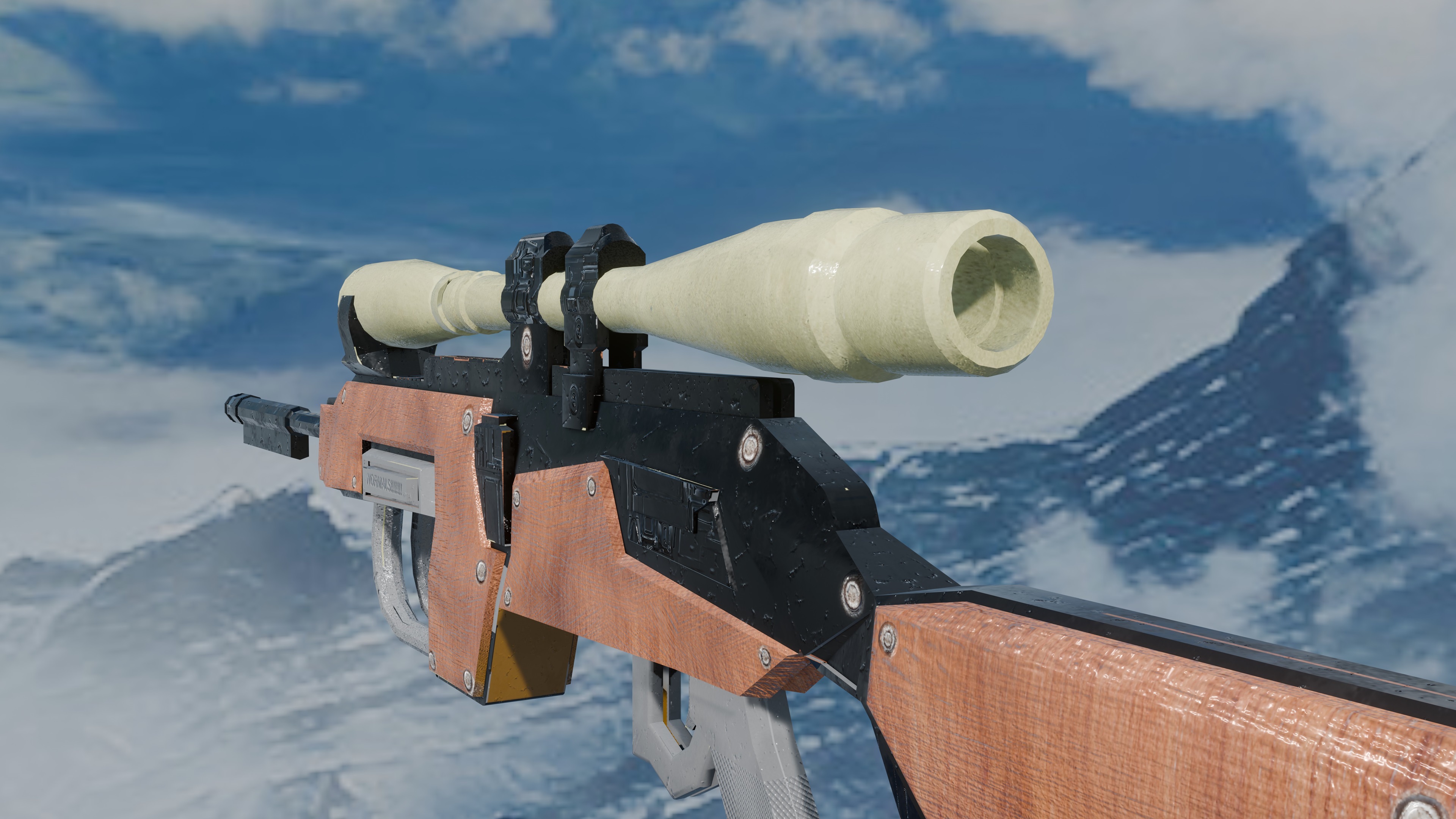 A Low-mid poly sniper rifle by Demiway Games