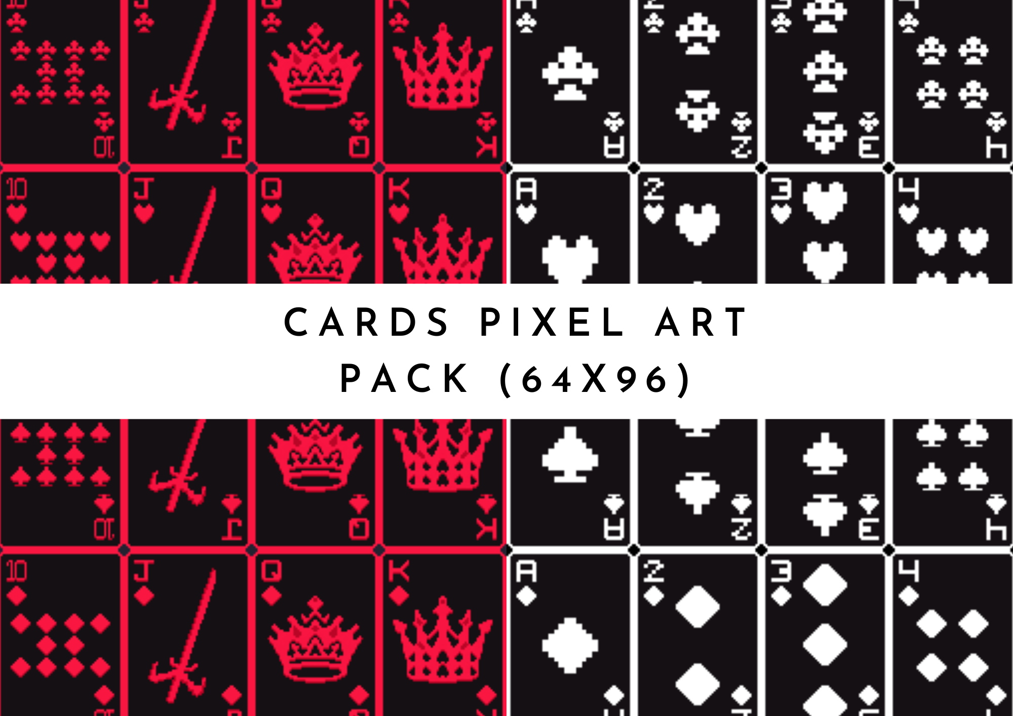 Cards Pixel Art - Pack (64x96) by KabGames