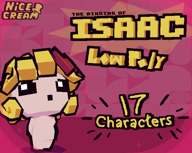 The Binding of Isaac - Low Poly Models! by Nice Cream