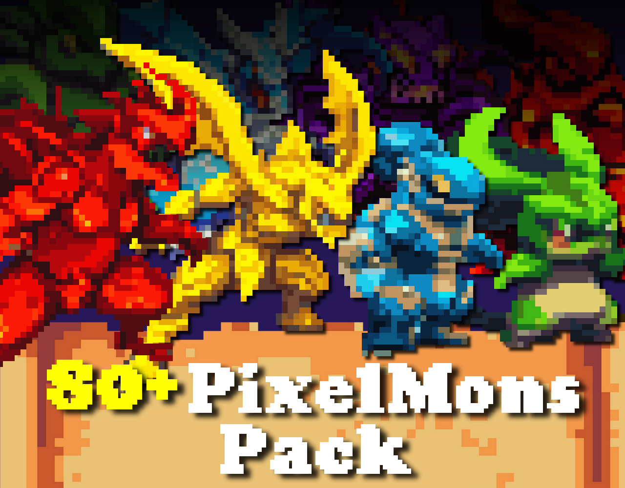 PixelMon pack Pixelart / Pixel Art assets Portrait Pack for Pokemon ...