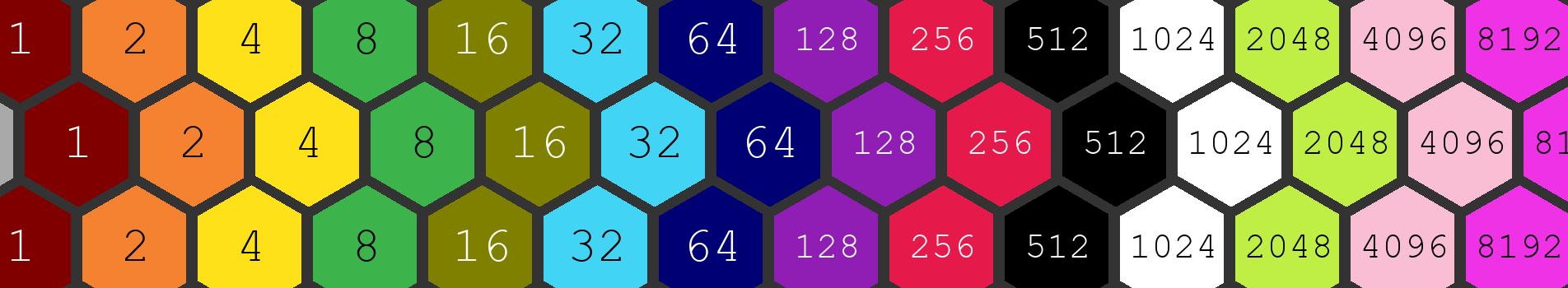 Hexagonal-2048 by Hoekri