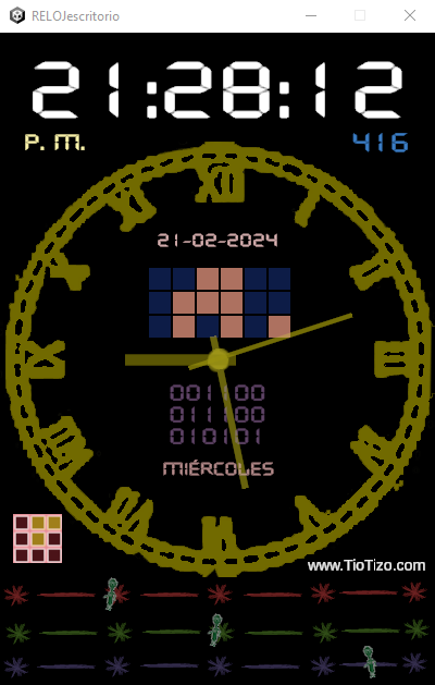 RELOJ Tizo - analogico - digital - binario V 1.4 by TioTizo