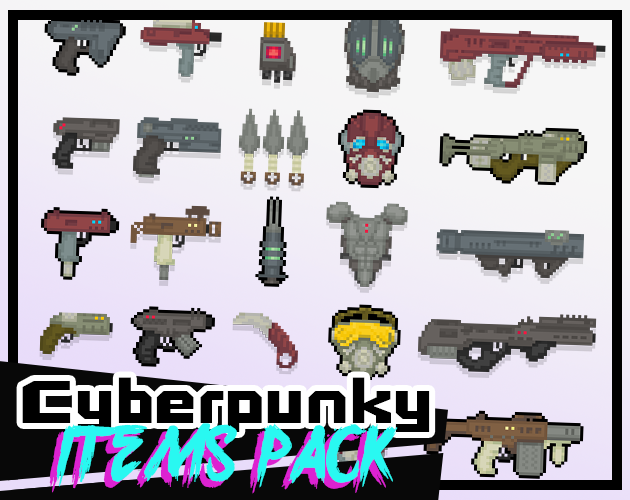Cyberpunky - Cyber Punk Items Pack by juicy.games