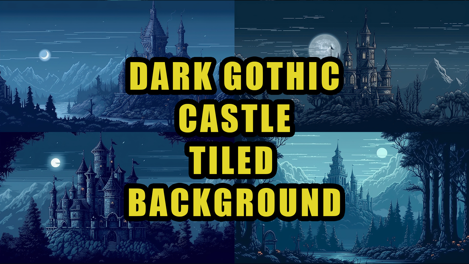 Dark Gothic Castle Tiled Background by MALSER_GAMEDEV