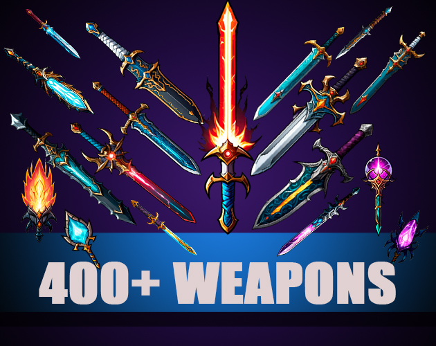 RPG Pack 5 - Weapons- 400+ Sprites by FortressSide