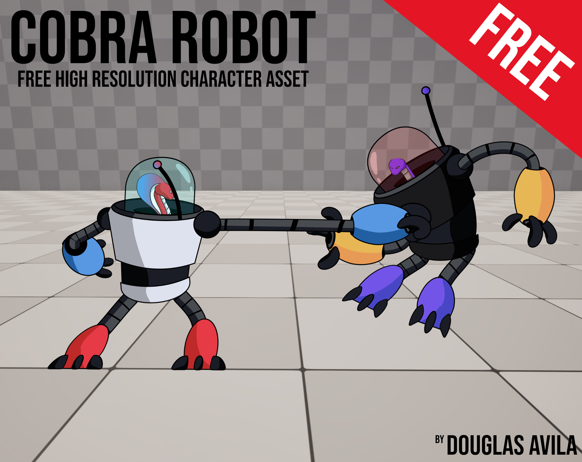 Cobra Robot 4k Character Asset by Dartrak Studio