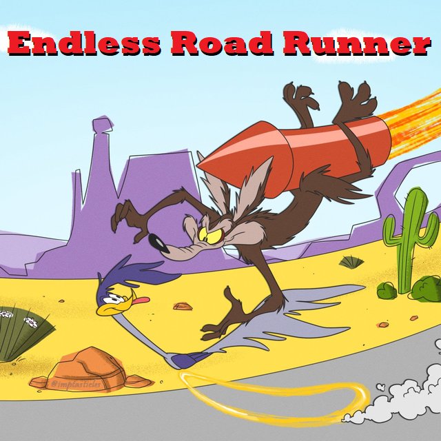 Endless Road Runner (Atari 8-Bit) by Vitoco by BASIC 10Liner
