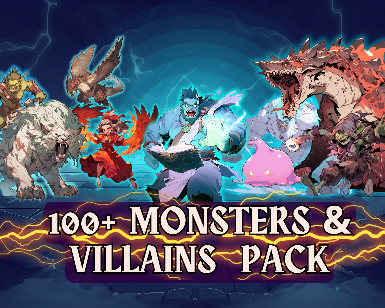 100+ Monsters Pack [PNGs] - Vol.1 by BattleInkMaps