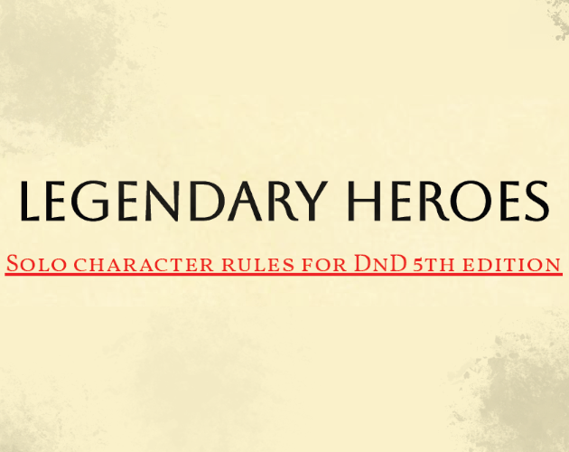 Legendary Heroes 5e by CulinaryRoleplaying - Walther