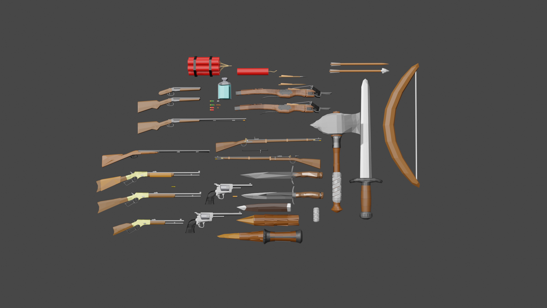 3D weapon asset pack by god_knows_1573