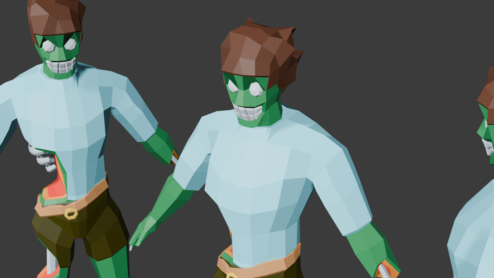 Low Poly Zombi_01 by DBlob_UA