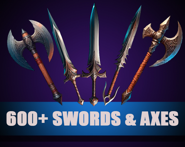RPG Pack 7 - Swords & Axes - 600+ Sprites by FortressSide