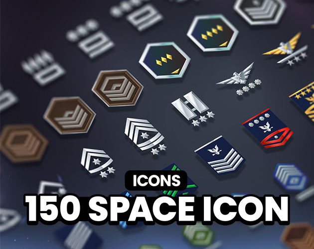 2D Icons - 150 Space Rank by LAYERLAB