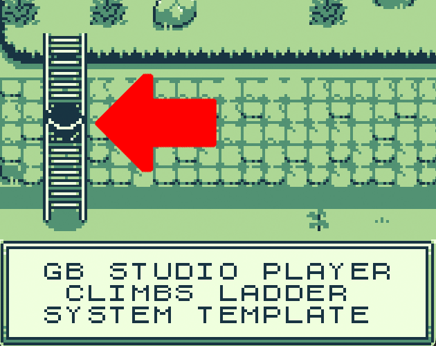GB Studio Player Climbs Ladder System Template by AA STUDIO