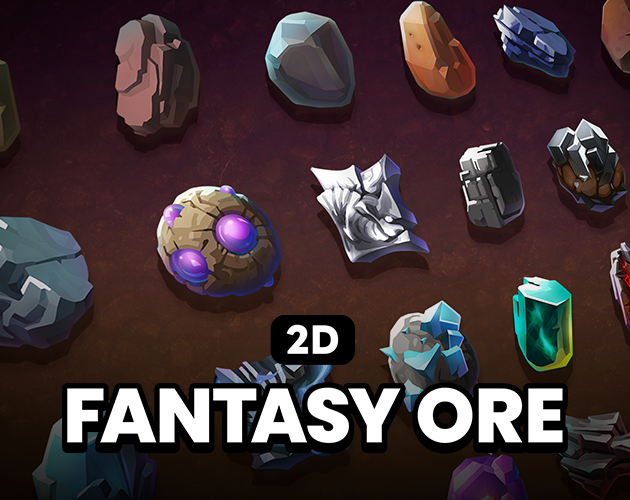 2D Icons - Fantasy Ore Item by LAYERLAB
