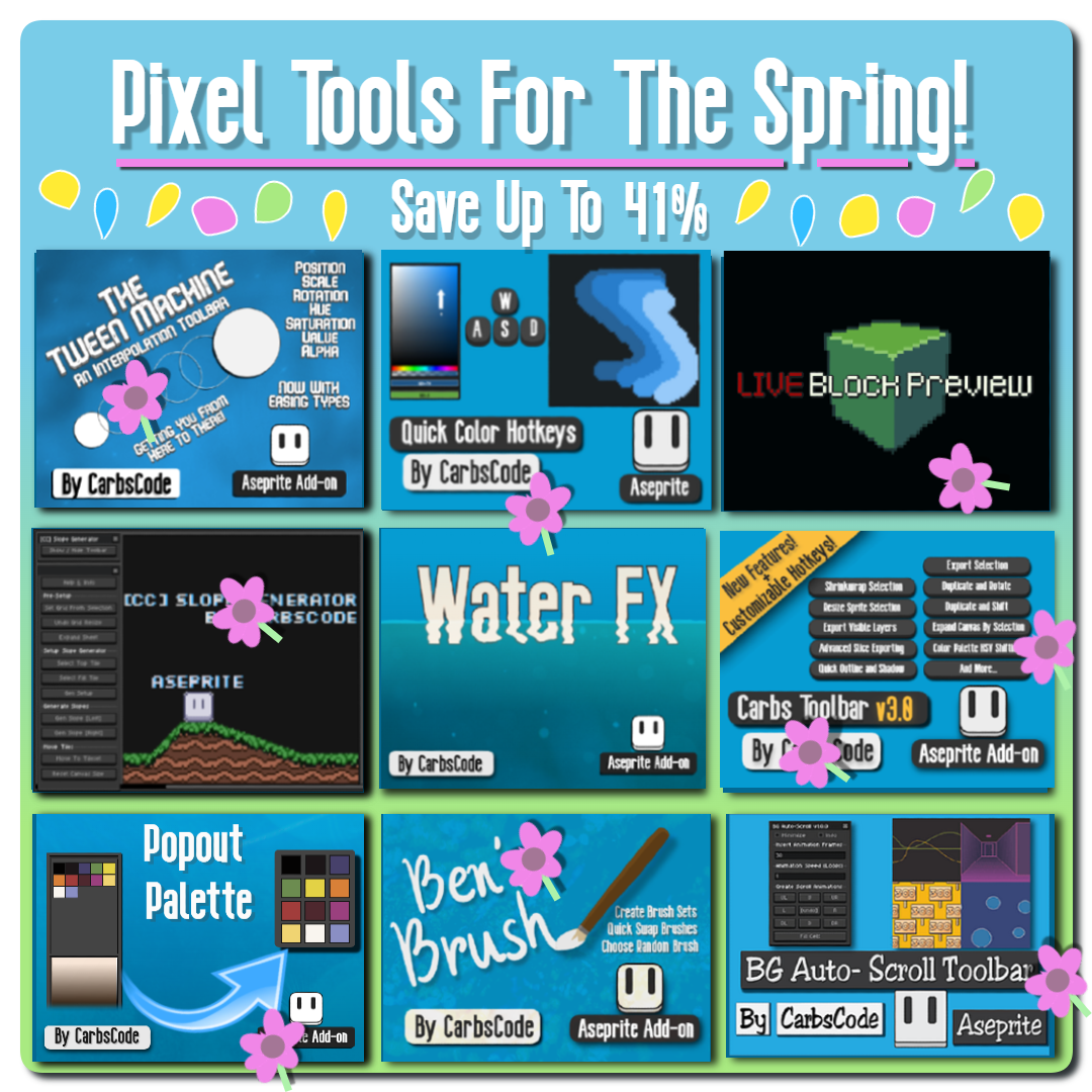 Pixel Tools For The Spring! by CarbsCode - itch.io