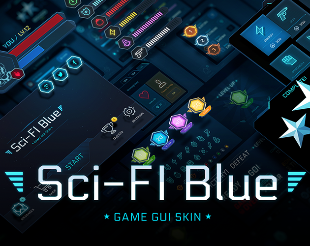 GUI - SciFi Blue by LAYERLAB