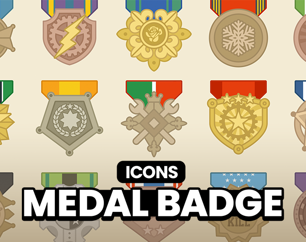 2D Icons - Medal Badge by LAYERLAB