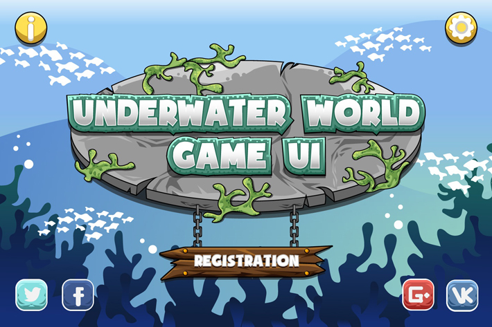 Underwater World GUI by Free Game Assets (GUI, Sprite, Tilesets)