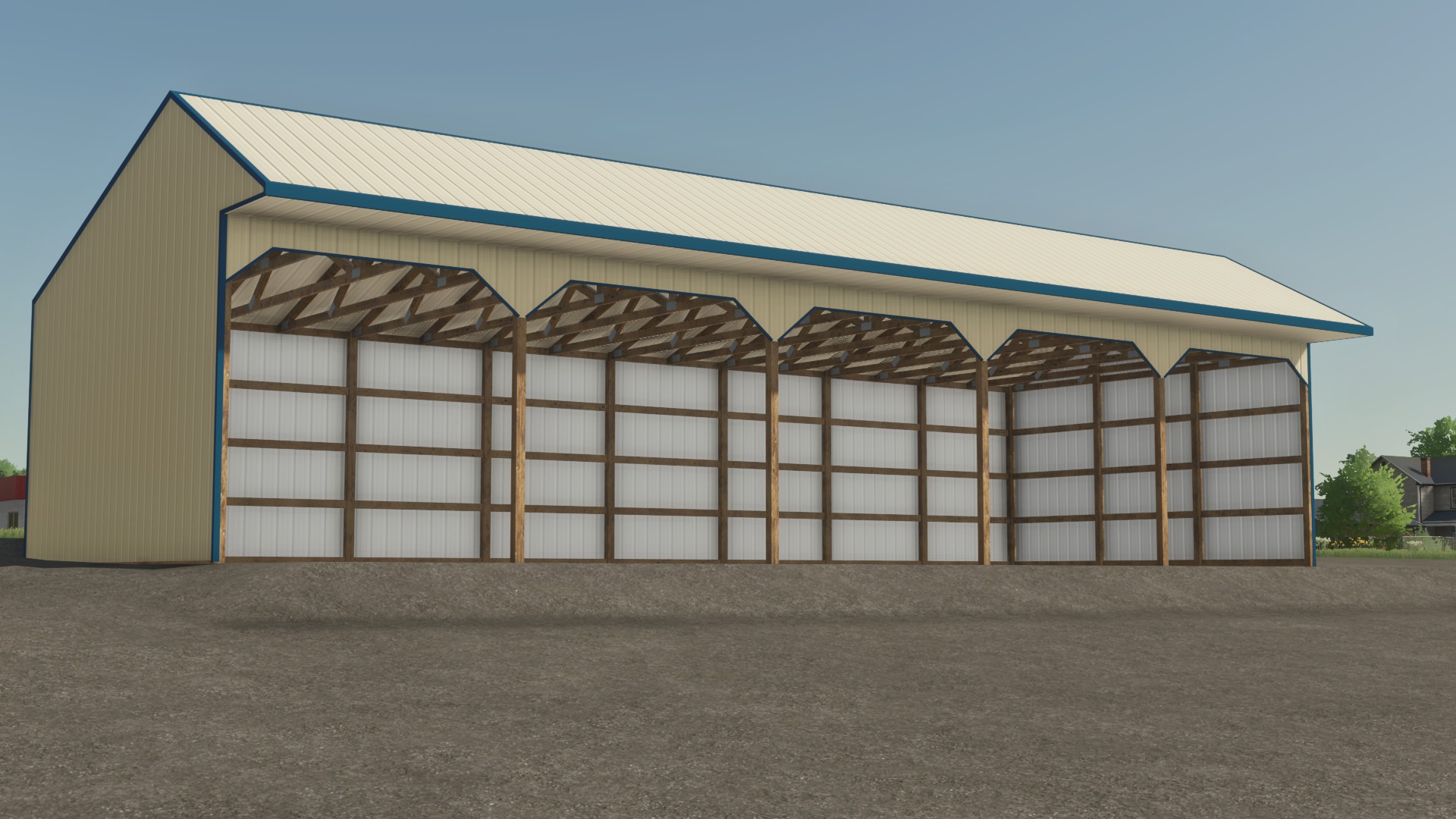 FS22 Three Side Shed by LJR Modding