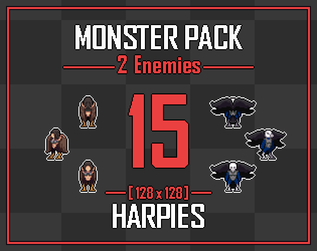 Updated the Harpies! - Monster Pack 15 by Admurin