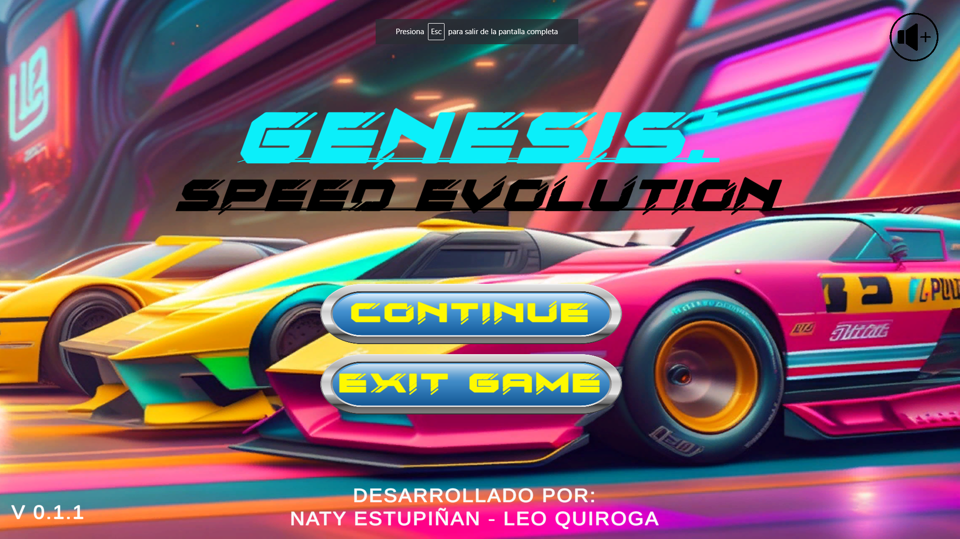 Game menu, example. by LeoQuiroga