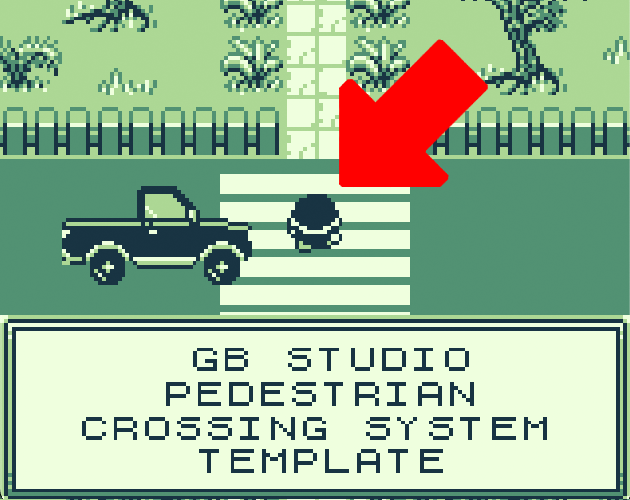 GB Studio Pedestrian Crossing System Template by AA STUDIO